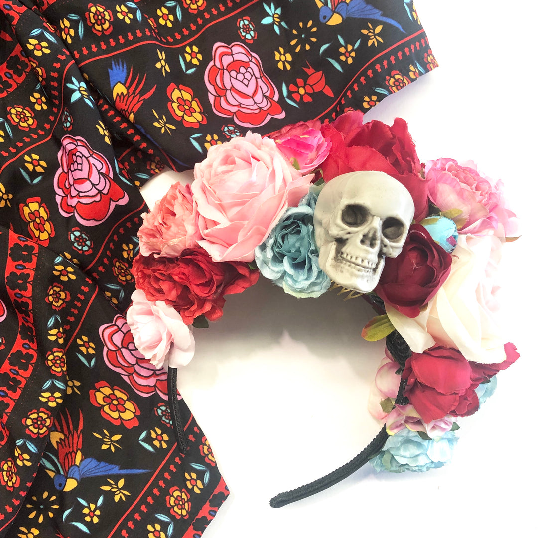 Day of the Dead Halloween Prop Scary Mini Simulation Plastic Skull ...