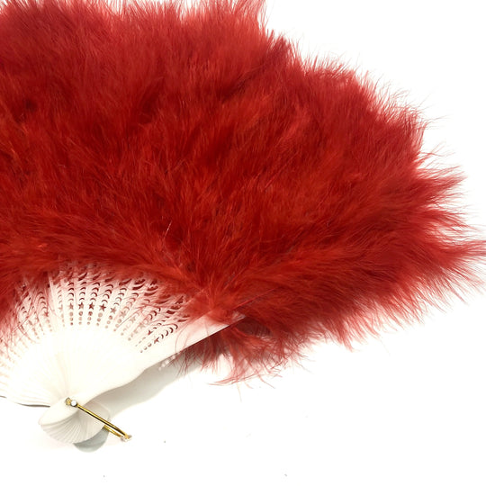 Marabou Large Deluxe Dainty Feather Fan - Red (Style 1) – Feather.com.au