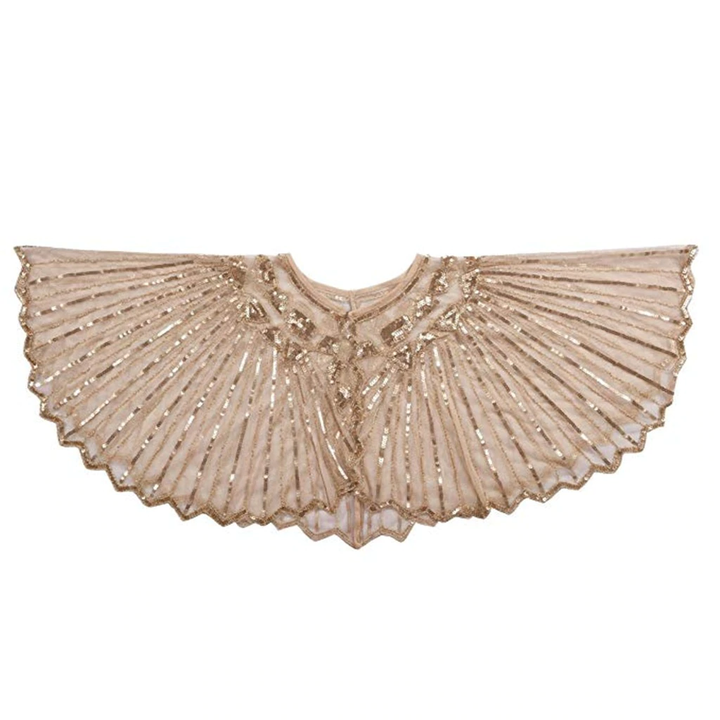 Great Gatsby 1920's Bridal Flapper Sequin Cape - Beige – Feather.com.au