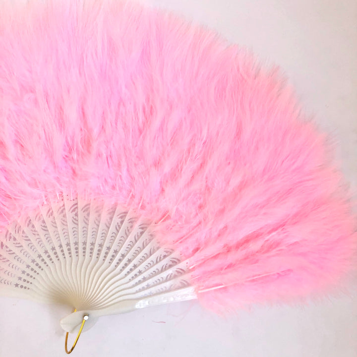Marabou Large Deluxe Dainty Feather Fan - Pink (Style 1) – Feather.com.au